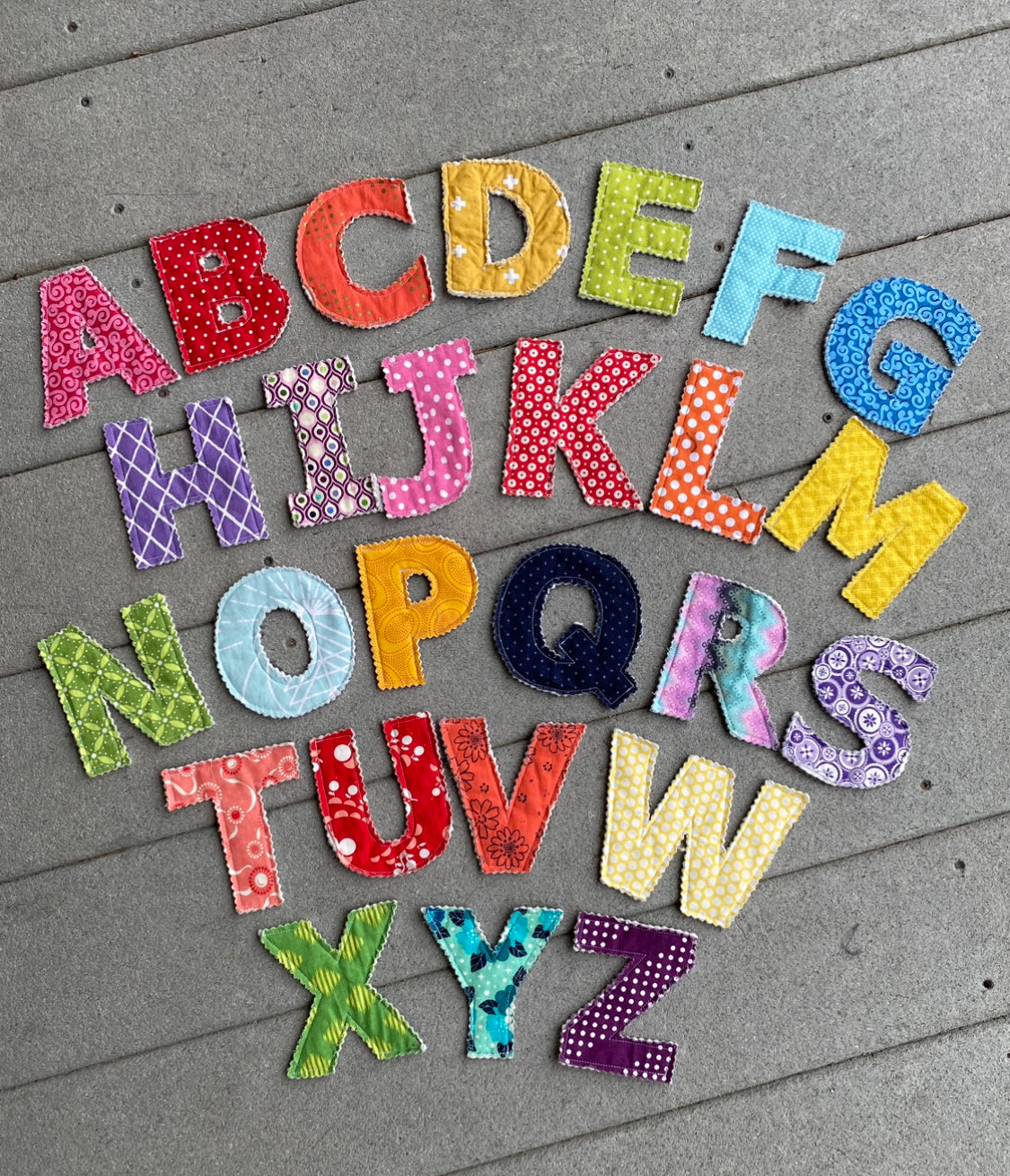 Fabric Alphabet Set - READY TO SHIP – KnottedThread